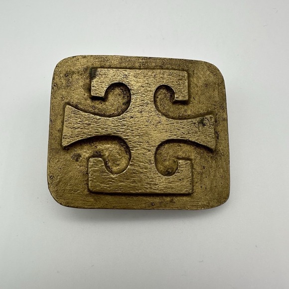 Accessories | Vintage Brass Belt Buckle Handmade Cast Metal Western ...